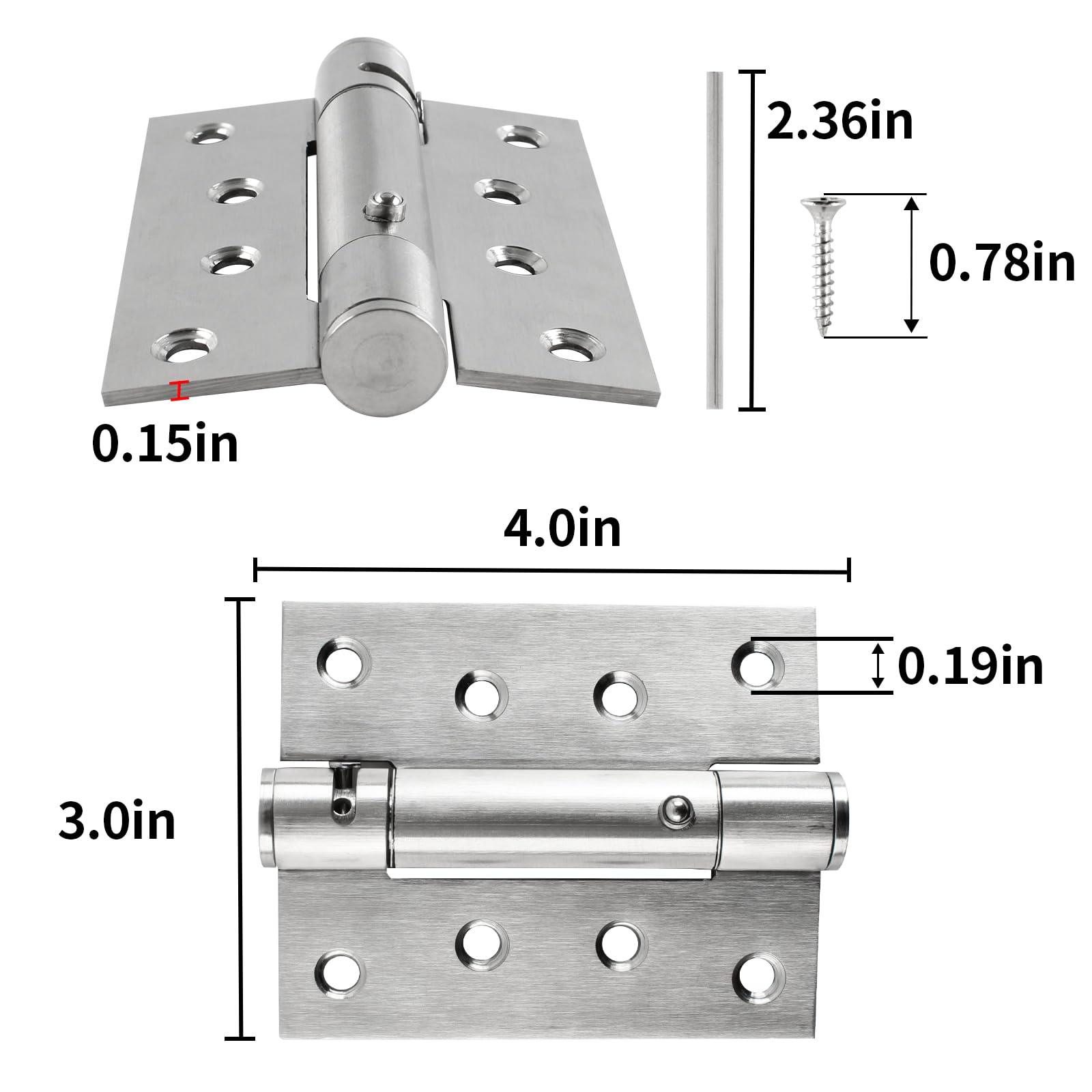 TamBee Auto Close Door Hinges Detent Spring Loaded Hinges Self Closing